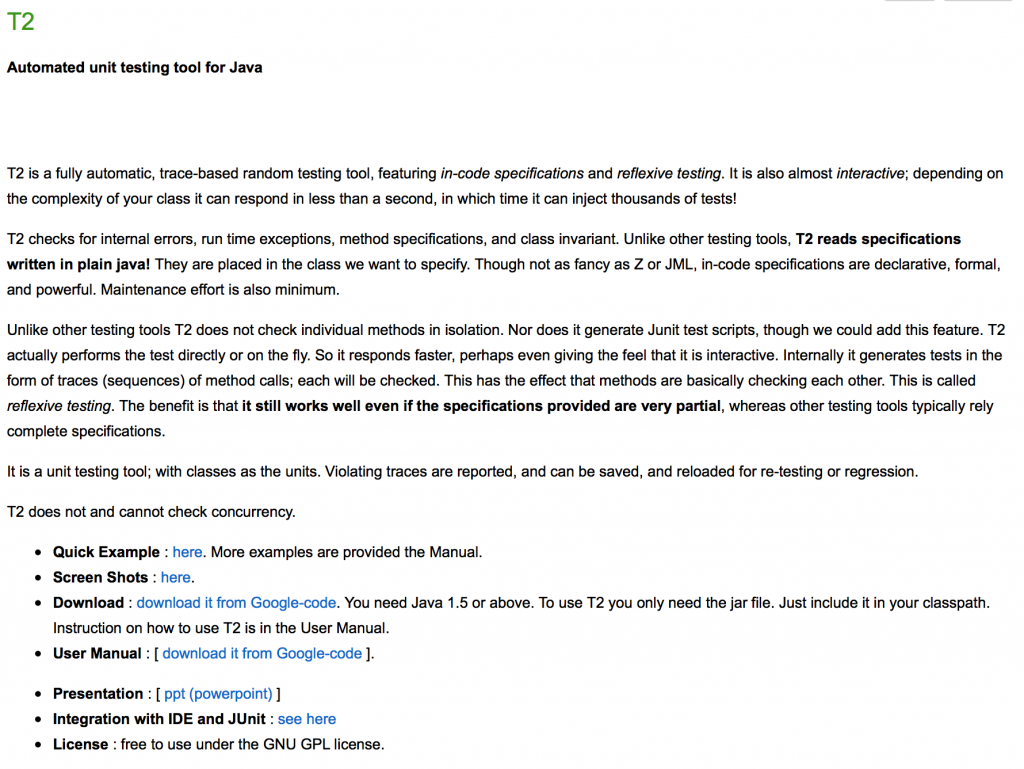 T2 - Software Testing Tools Guide