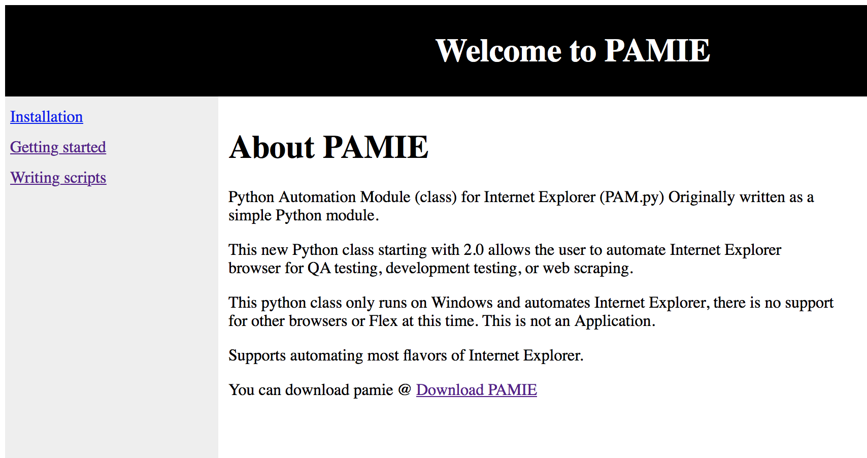 PAMIE - Software Testing Tools Guide