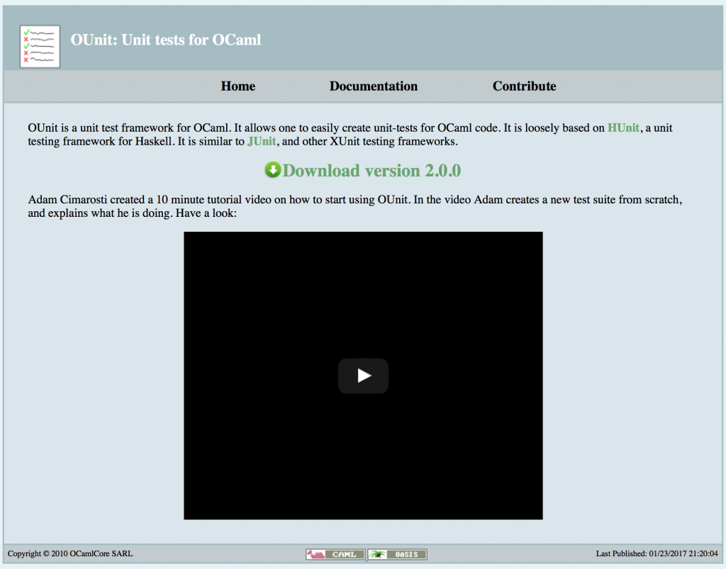 OUnit - Software Testing Tools Guide