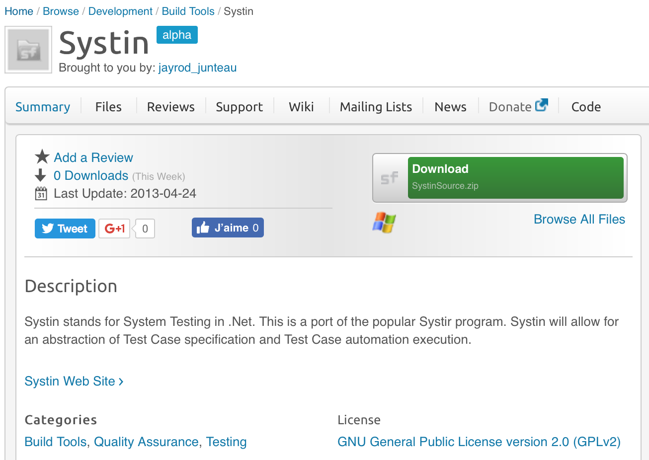 Systin - Software Testing Tools Guide