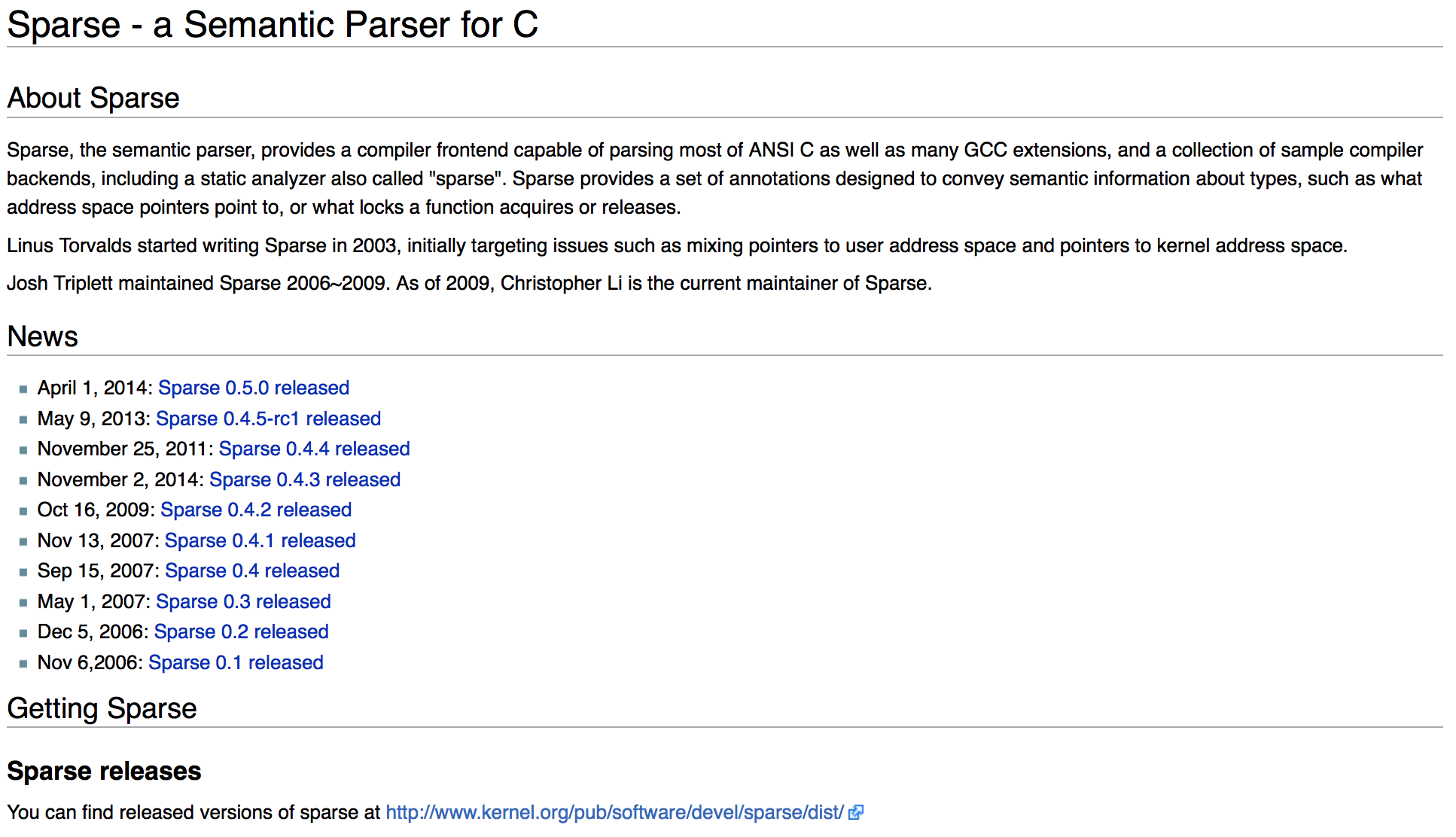 Sparse Software Testing Tools Guide